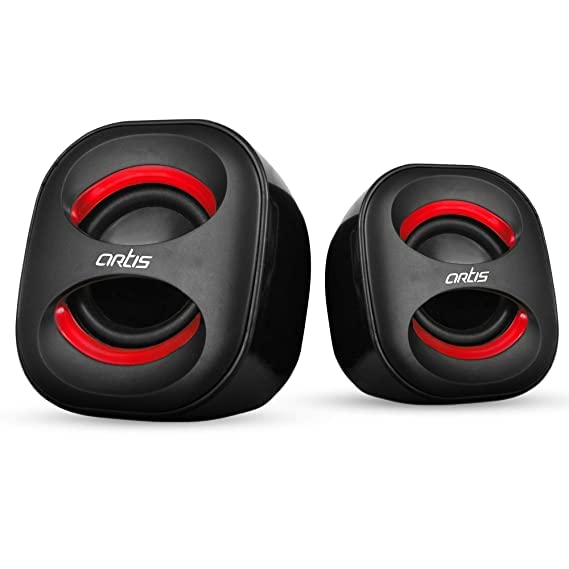 CAS Mini 2.0 USB Multimedia Speakers Red (1) : Amazon.in: Computers ...