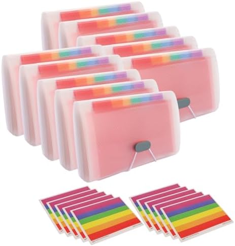MUXHEL 10PCS Flash Card Holder A6 13 Pockets Flashcard Organiser with ...
