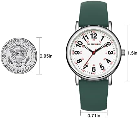 GOLDEN HOUR Waterproof Nurse Watch for Medical Professionals, Students ...