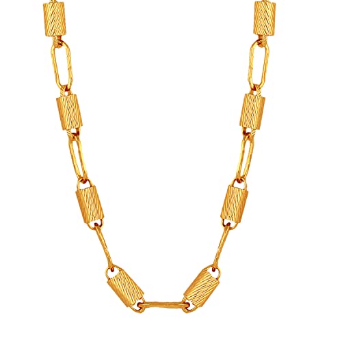 Buy MEENAZ Chain for Men Boys Husband gents boyfriend Stylish golden ...