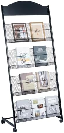 Amazon.com: GENMO Floor-Standing Magazine Rack, Carbon Iron Steel ...