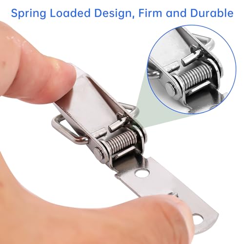 Spring Loaded Toggle Latch Hasp,4 Set Spring Loaded Buckle Latch ...