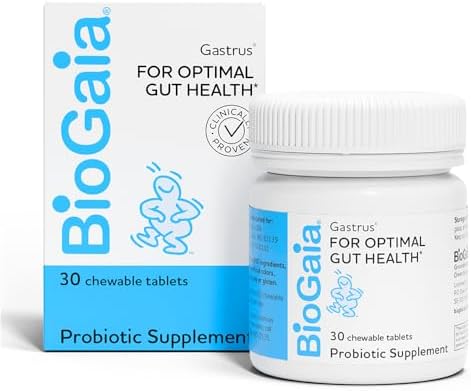 Amazon.com: BioGaia Gastrus Chewable Tablets, Adult Probiotic ...
