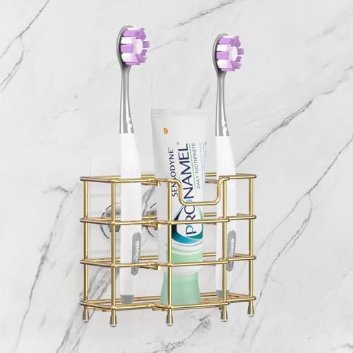 Amazon.com: Linkidea Wall Mount Toothbrush Holder for Bathroom, Shower ...