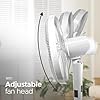 KEPLIN Pedestal Fan with Turbo Wind and Remote Control - 60W, 3-Speed ...