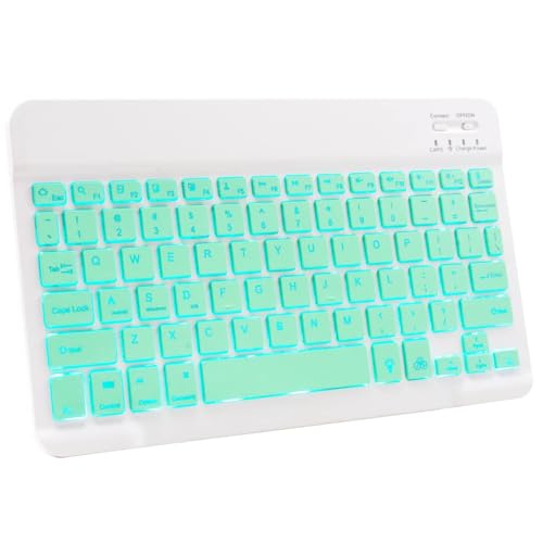 Wireless Keyboard, Rechargeable10 Ultra Slim Universal Tablet Keyboard ...