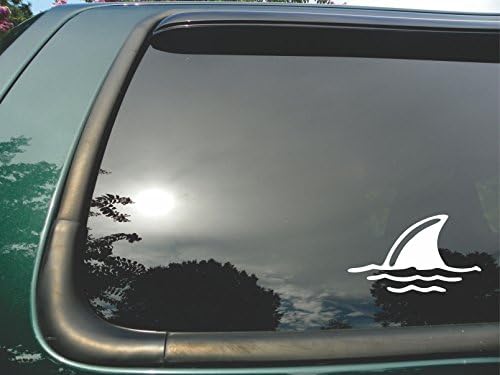 Amazon.com: Shark Fin in Water- Die Cut Vinyl Window Decal/sticker for ...