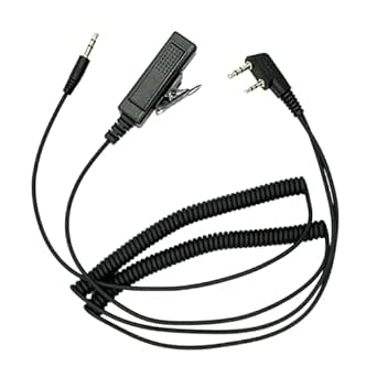 Amazon.com: H HAOSHENGDA 2-Pin K1 to 3.5mm Audio Adapter with PTT and ...