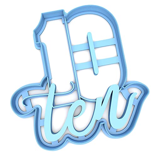 Amazon.com: Sweet Prints Inc Lettered Number 10 Cookie Cutter ...