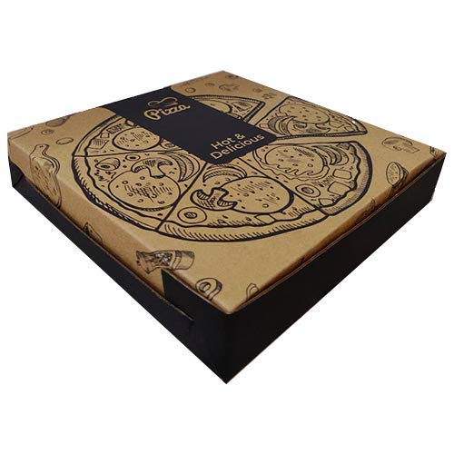 Cavani Hozon Packaging Pizza Corrugated box 8''x8''x2 (Pack of 50 boxes ...
