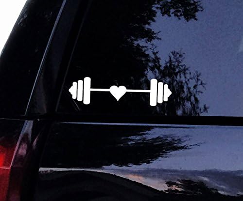 Amazon.com - Love to Lift Barbell w/Heart Decal Gym Weightlifter Car ...