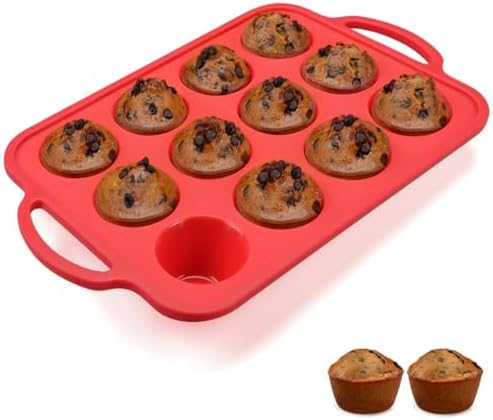 Amazon.com: CAKETIME Silicone Muffin Pan - Metal Reinforced Frame ...