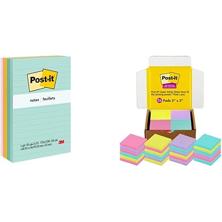 Amazon.com : Post-it Notes, 4x6 in, 5 Pads, America's #1 Favorite ...