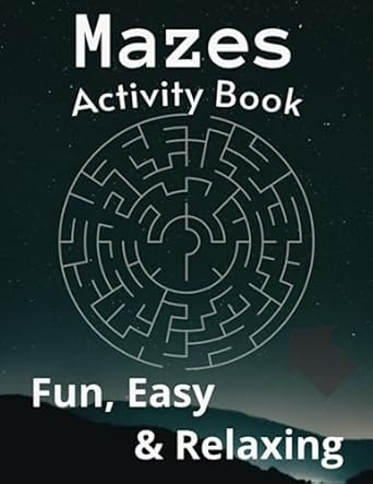 Low Vision Maze Activity Book for Young Adults, Seniors, Stroke ...