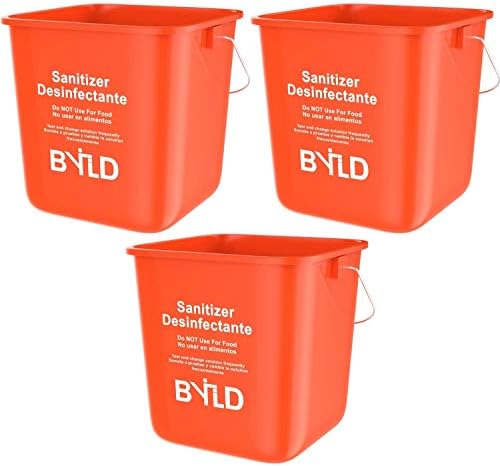 Amazon.com: Small Red and Green, Detergent and Sanitizing Bucket - 3 ...