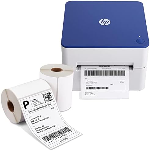 Amazon.com : HP Shipping Label Printer, 4x6 Direct Thermal, Compact ...