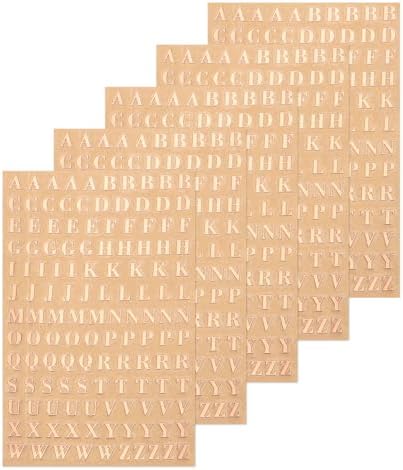 Amazon.com: MECCANIXITY 5 Sheets Letter Resin Stickers 3D Small A to Z ...