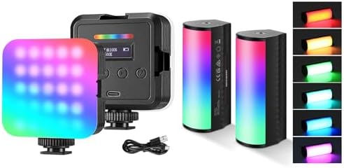 Amazon.com: NEEWER Magnetic RGB Video Light, 360° Full Color RGB61 LED ...