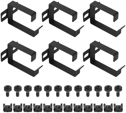 6 Pcs 1U Vertical Server Rack Cable Management Brackets, Cable Manager ...
