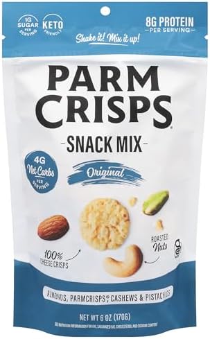 Amazon.com: ParmCrisps Snack Mix – Original Cheese Parm Crisps and Nuts ...