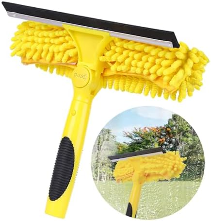Amazon.com: Window Squeegee and Microfiber Scrubber, 2-in-1 Combo ...