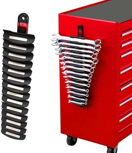 SEDY 14-Slot Magnetic Wrench Organizer Holder - Heavy-Duty Wrench Rack ...