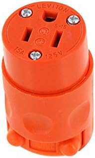 Leviton 515CV-000 Conector de PVC, Entrada recta, 15Amp, 125V, color ...