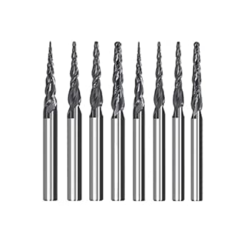 End Mill Bits 2 Flute CNC Router Bits Milling Cutter for Wood Solid ...
