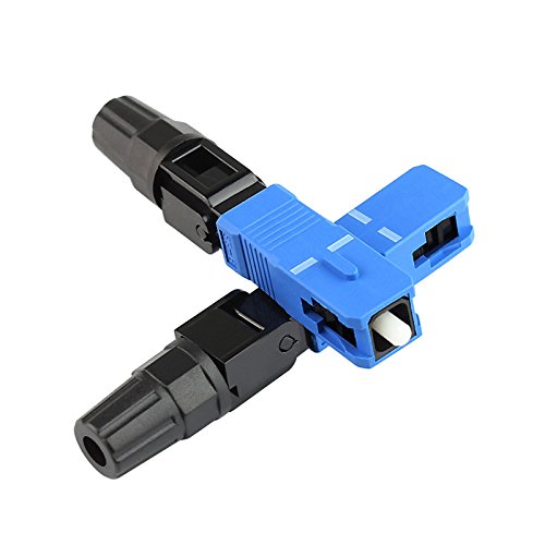 100pack FTTH SC/UPC Optical Fiber Cable Quick SCFast Connector Adapter ...