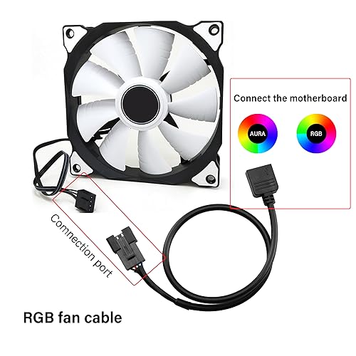 GINTOOYUN 4 Pin RGB Extension Cable 12V 4 PIN to SM 4 Pin Male ARGB ...