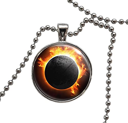 Amazon.com: Solar Total Eclipse Pendant Necklace : Handmade Products