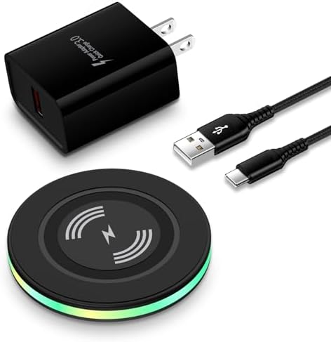 Amazon.com: 15W Wireless Charger Fast Charging Pad Compatible Samsung ...