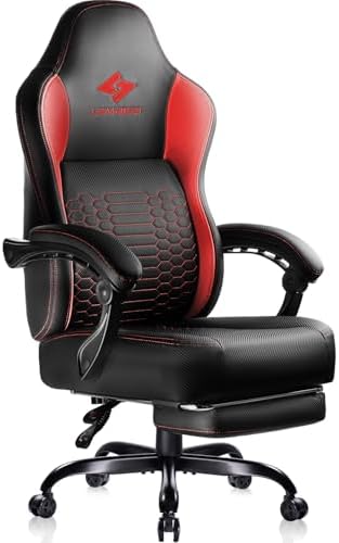 Amazon.com: LEMBERI Big and Tall Gaming Chair 400lb Weight Capacity ...