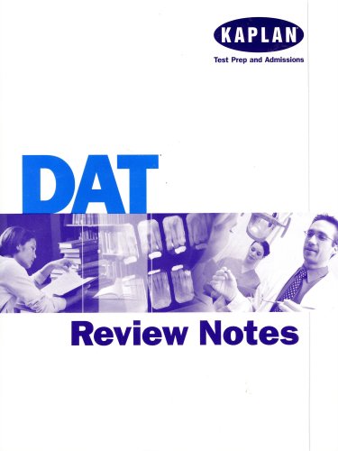 Kaplan DAT Review Notes: Kaplan Test Prep and Admissions: Amazon.com: Books