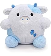 Amazon.com: LMTGLDT Pink Cow Plush Doll, Kawaii Cow Stuffed Animals ...