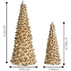 Amazon.com: AOMOONOA Gold Christmas Tree Figurines, 2Pcs Resin Glitter ...