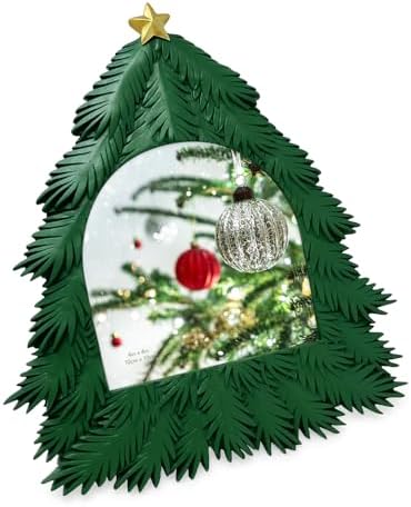 Amazon.com - Isaac Jacobs 4x4 Holiday-Inspired Christmas Tree Picture ...
