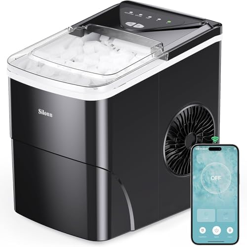 Amazon.com: Silonn Smart Countertop Ice Maker, Compact Wi-Fi Ice Maker ...