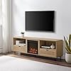 Amazon.com: Walker Edison Payton Coastal Rattan-Drawer Fireplace TV ...