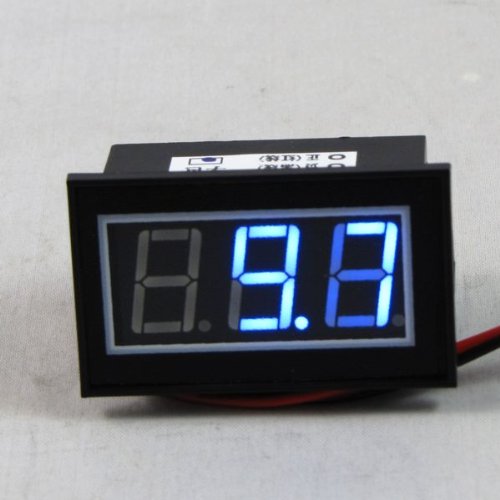 Waterproof Mini Blue LED Digital Volt Meter 4.5v to 30v for 9v 12v 24v ...