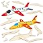 Amazon.com: Fennoral 12 Pack Wooden Airplane Craft for Kids Make Your ...