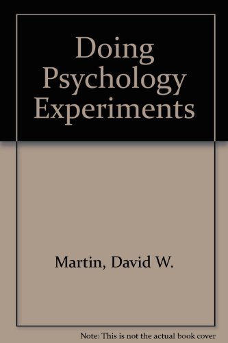 Amazon.com: Doing Psychology Experiments: 9780534748104: David W ...