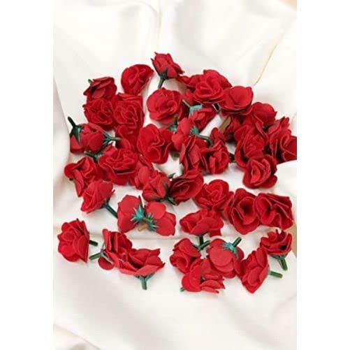 Buy Varieshop 50 Pcs Small Beautiful stemless Artificial Flowers Roses ...
