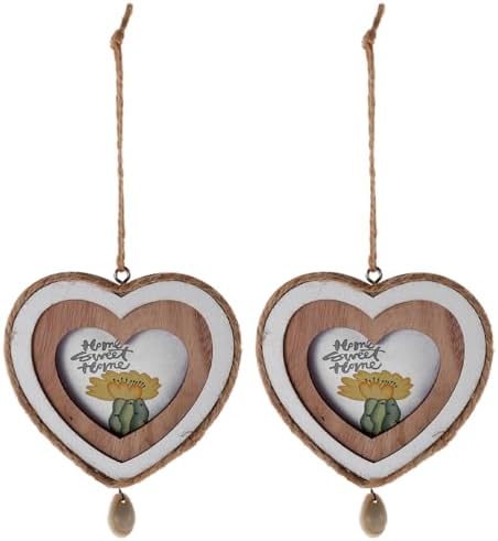 Chic & Shabby Triple Wooden Hanging Heart Photo Frame : Amazon.co.uk ...