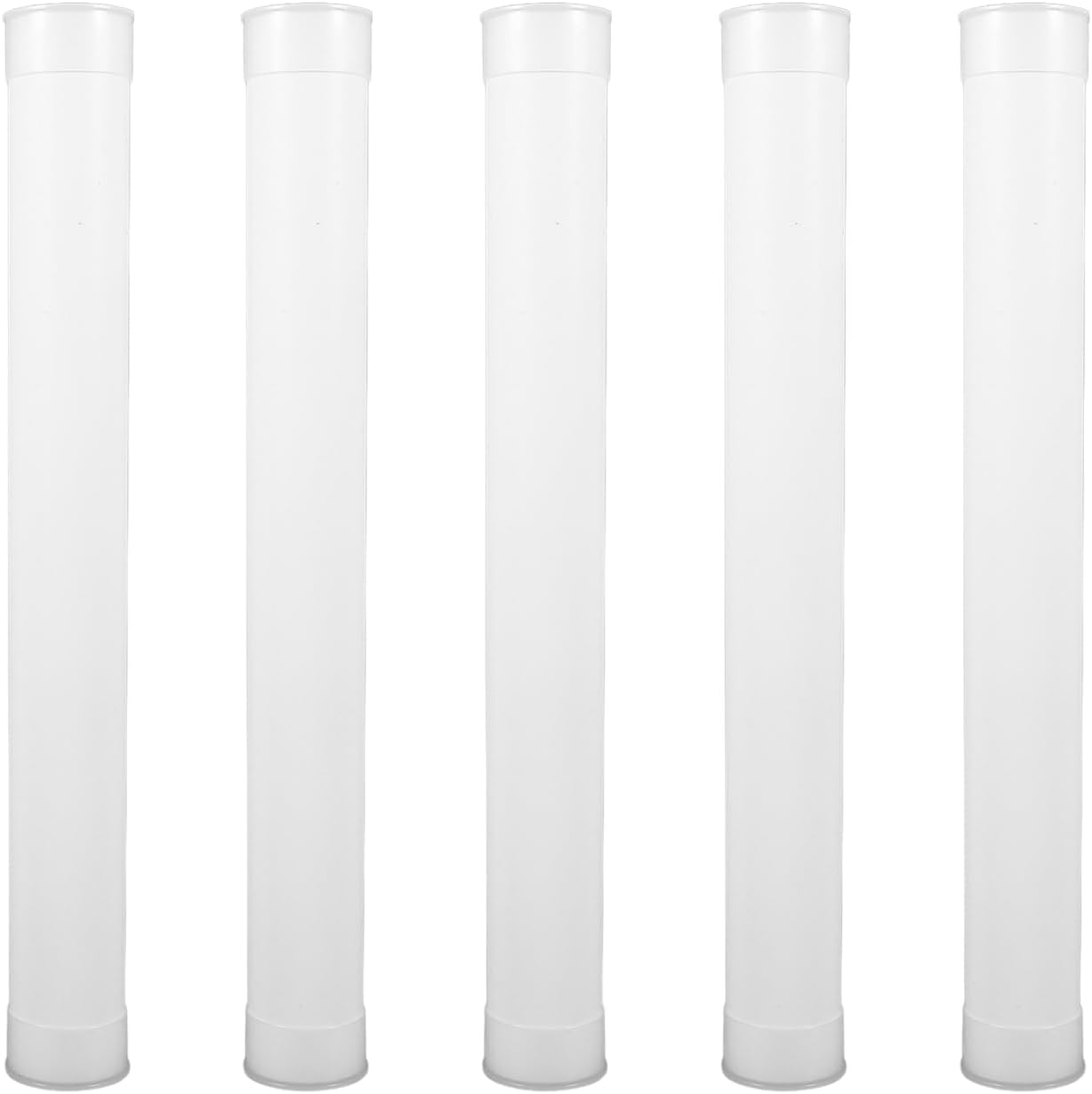 Gatuida 5pcs Storage Tubes with Caps Matte Finish Plastic Mailing Tubes ...