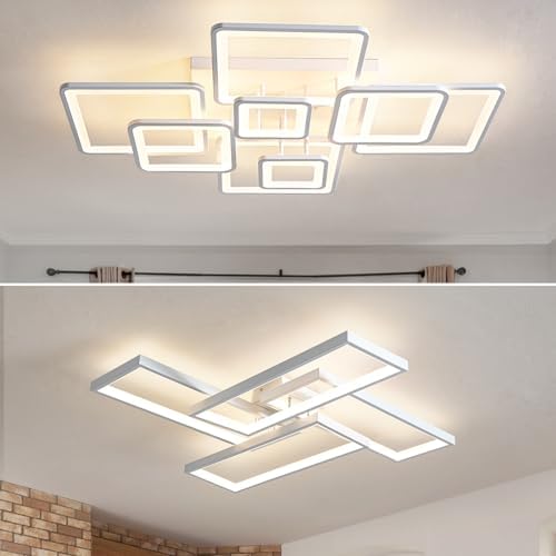 Shine LUEST Modern LED Ceiling Light, Dimmable LED Chandelier Flush ...