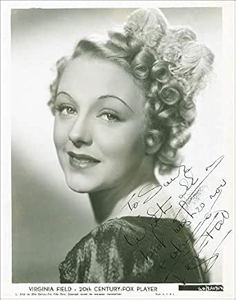 Virginia Field - Inscribed Printed Photograph Signed In Ink Circa 1938 ...