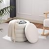 Amazon.com: Dolift Teddy Sherpa Round Ottoman with Storage, Modern ...