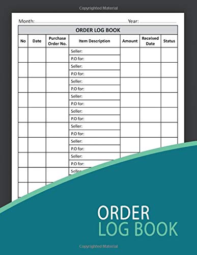 Buy Purchase Order Log Book Simple Purchase Order Tracking Book ...