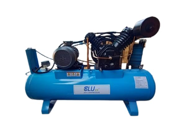 BLUEX 10 HP Air Compressor - 33.4 CFM, 12.3 KG Pressure, 300 LTR Tank ...